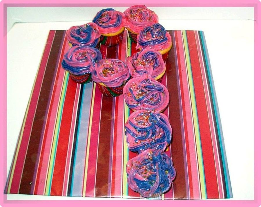 Number 9 Cupcake Made To Go Along With Slumber Party Cake - CakeCentral.com