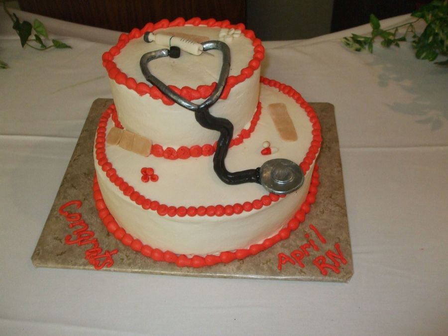 Nursing School Graduation Cake - CakeCentral.com