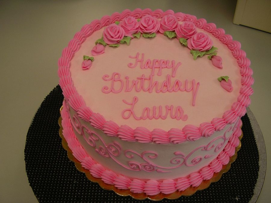 Roses/ Scroll Work - CakeCentral.com