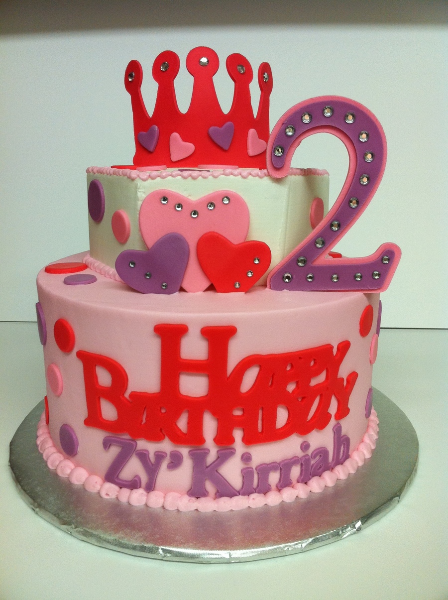 2 Tiered Princess Birthday Cake - CakeCentral.com