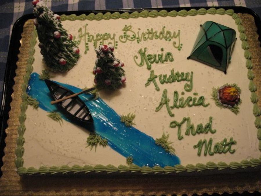 Outdoorsy Birthday Cake - CakeCentral.com