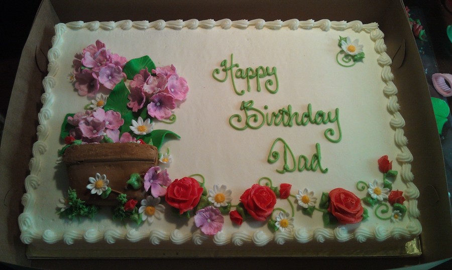 Garden Themed Birthday Cake - CakeCentral.com