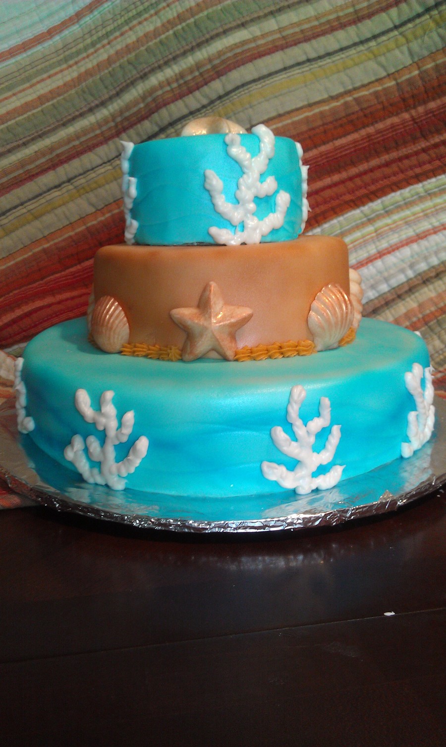 Ocean Themed Birthday Cake - CakeCentral.com