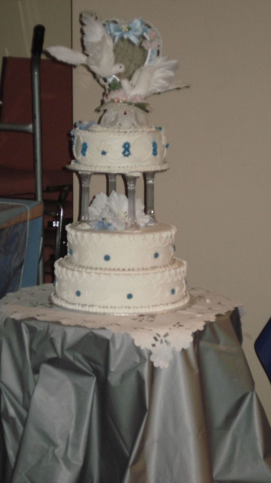 Simple 3 Tiered Round Wedding Cake - CakeCentral.com