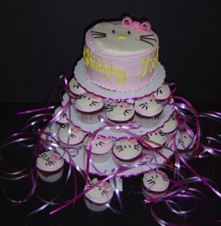 Hello Kitty Cupcake Tower - CakeCentral.com