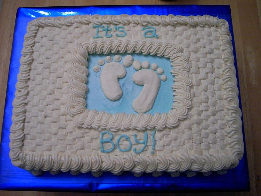 Baby Boy Footprint - CakeCentral.com