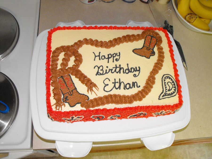 Cowboy Birthday Cake - CakeCentral.com
