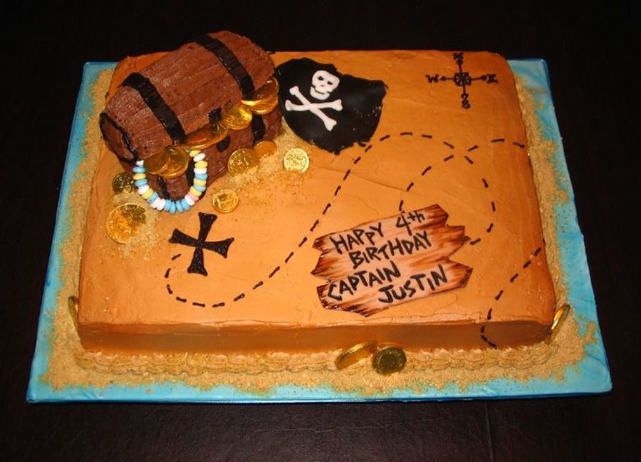 Treasure Chest And Map - CakeCentral.com