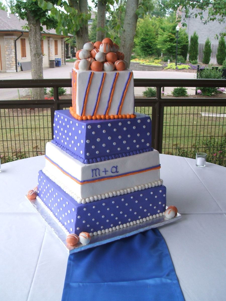 Periwinkle And Orange - CakeCentral.com