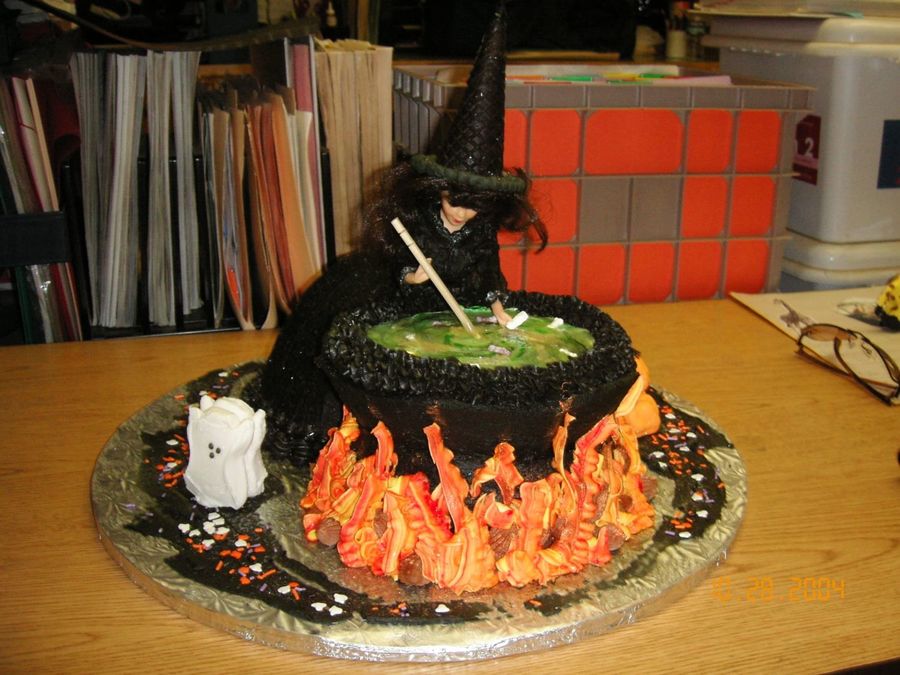 Witch Brewing At Cauldron - CakeCentral.com