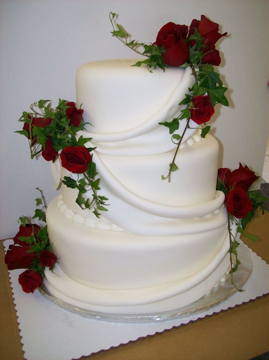 Oval Wedding Cake - CakeCentral.com