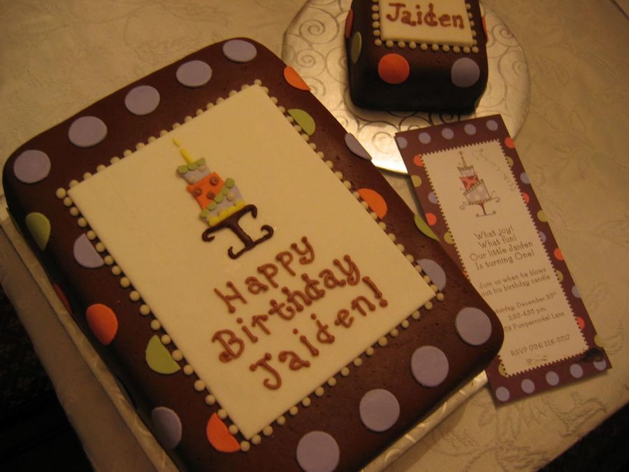 Chocolate Dot Invitation - CakeCentral.com