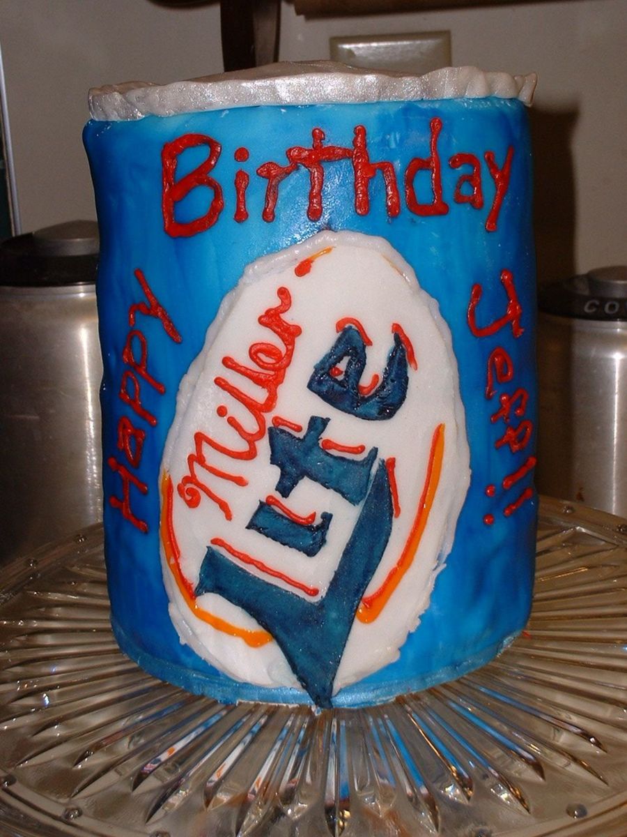 Miller Lite Can Cake - CakeCentral.com