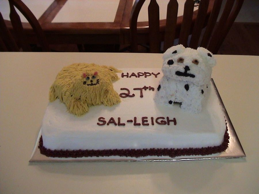 Dog And Cat Cake - CakeCentral.com