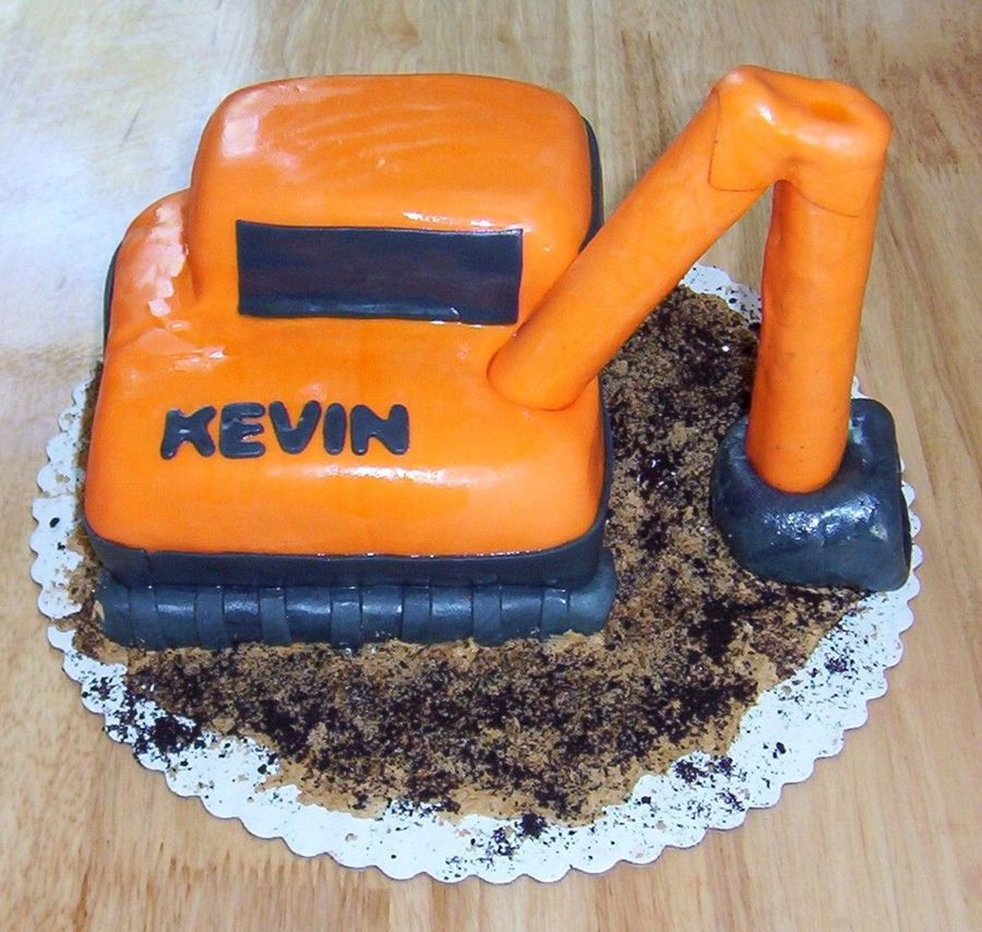 A Little Bitty 3D Excavator - CakeCentral.com