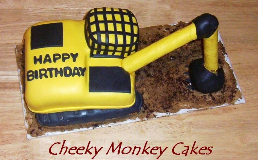 3D Kobelco Excavator - CakeCentral.com