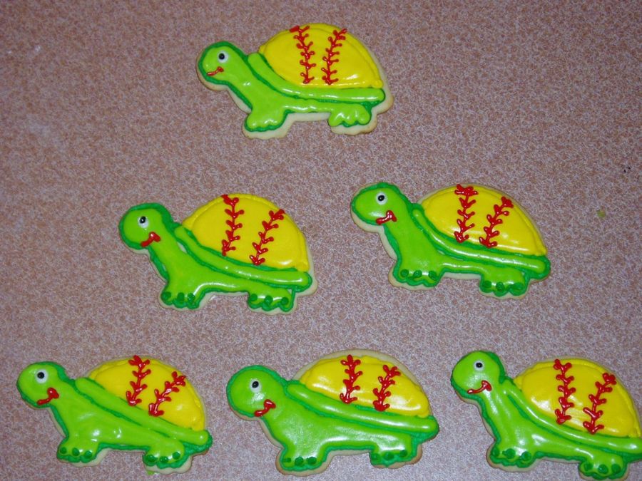 Softball Turtle Cookies - CakeCentral.com