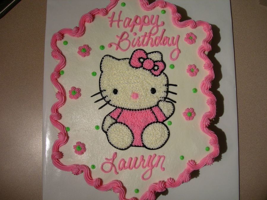 Hello Kitty Cupcake Cake - CakeCentral.com