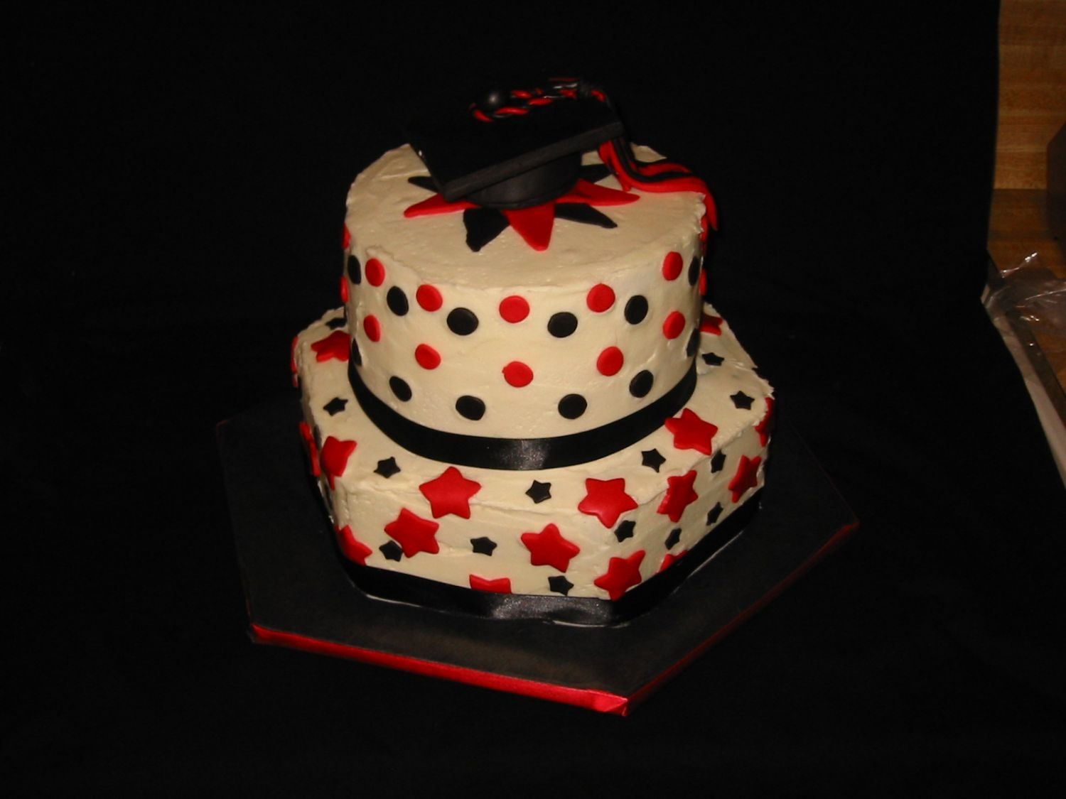 2 Tier Graduation Cake - CakeCentral.com