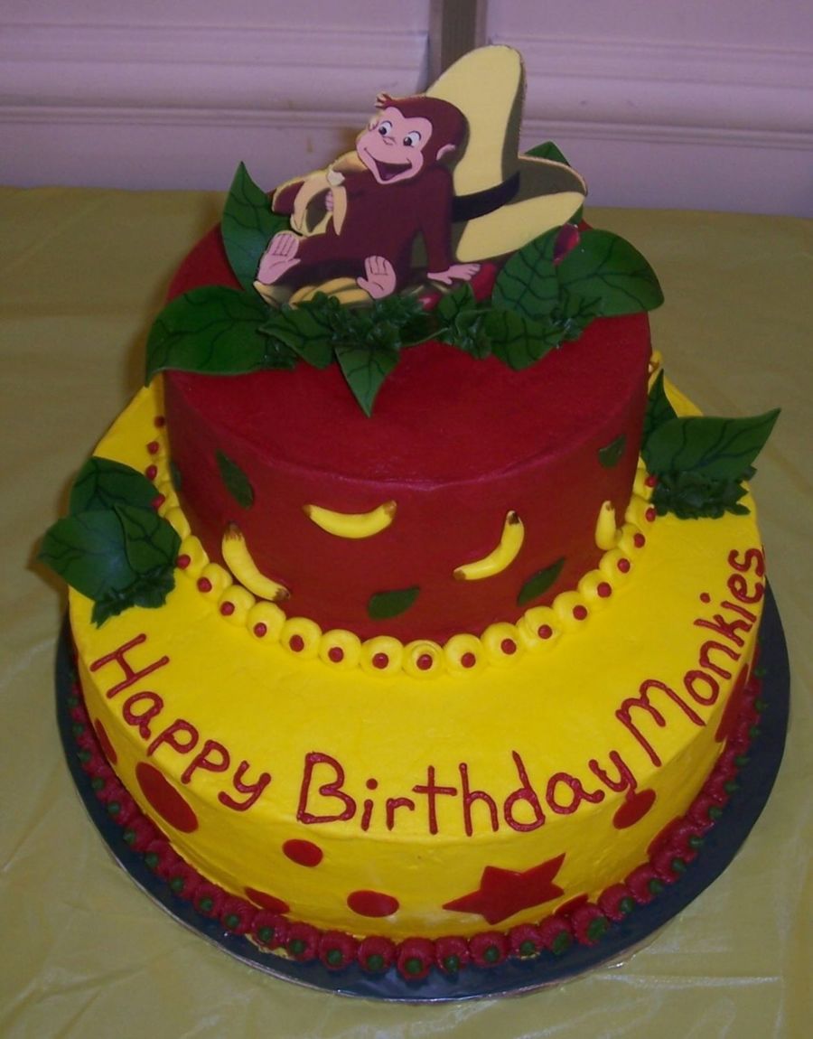 2 Tier Stacked Birthday Cake - CakeCentral.com