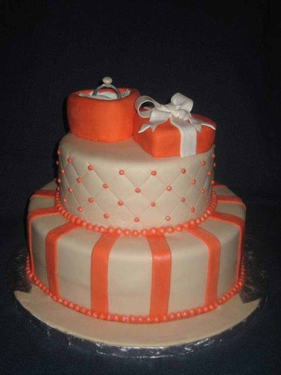 Engagement Cake - CakeCentral.com