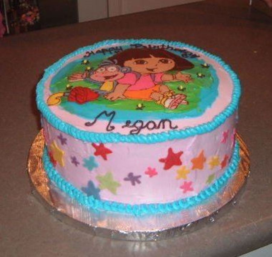 Dora Side Chocolate Transfer. - CakeCentral.com