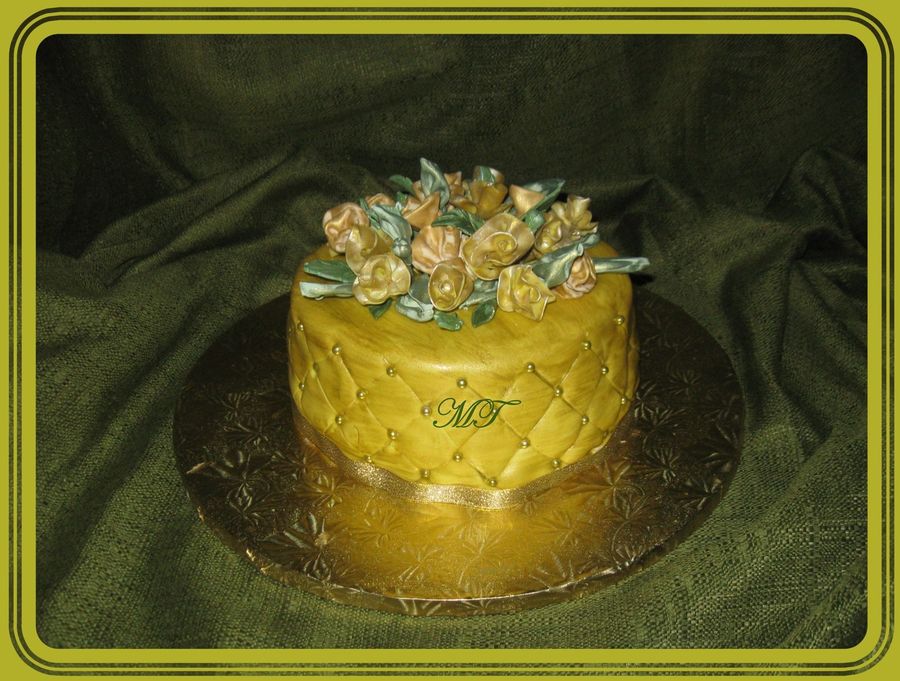 Gold Color - Helen's Birthday - CakeCentral.com