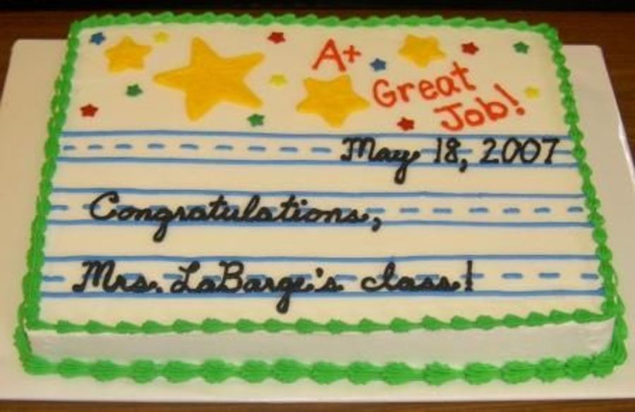 Elementary Graduation 1 - CakeCentral.com