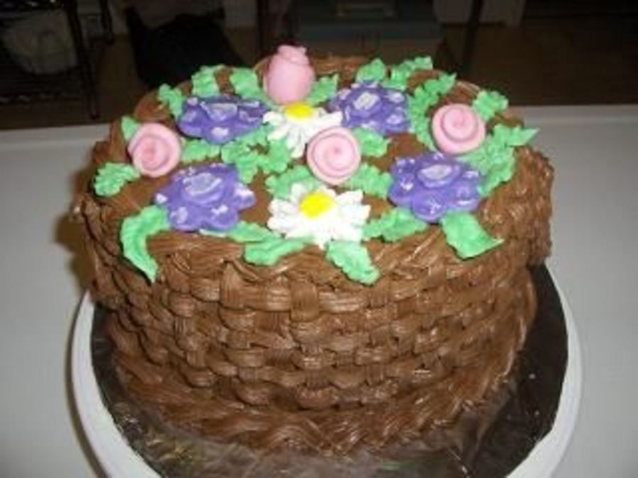 Flower Basket Cake - CakeCentral.com