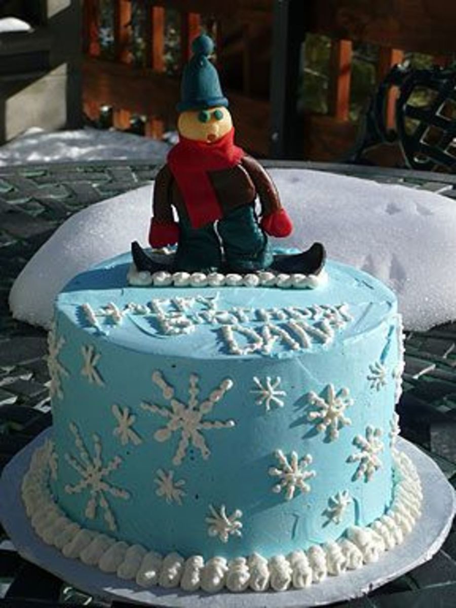 Snowboarder Cake - CakeCentral.com