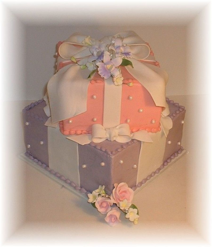 Present Bridal Shower Cake - CakeCentral.com