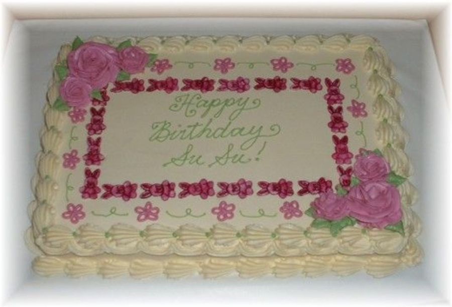 Bunny Border Cake - CakeCentral.com