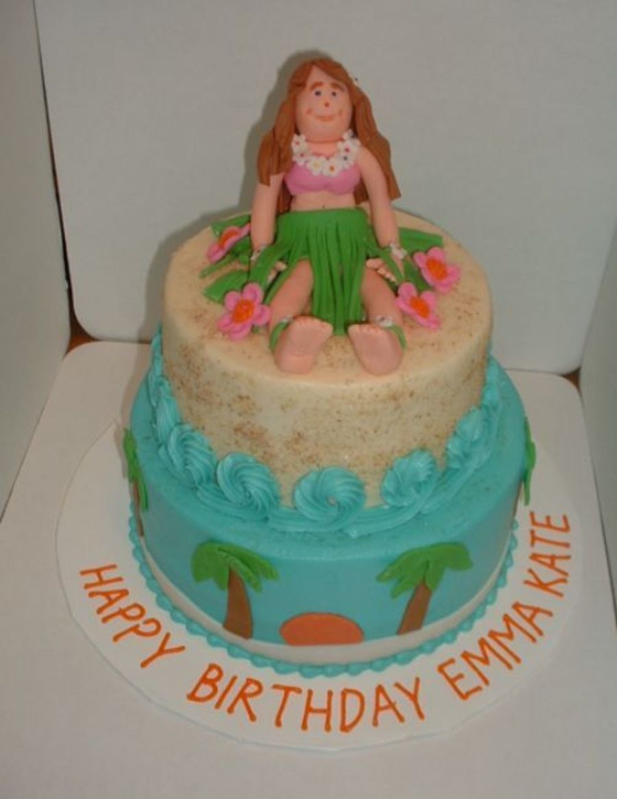 Hula Girl Luau Cake - CakeCentral.com