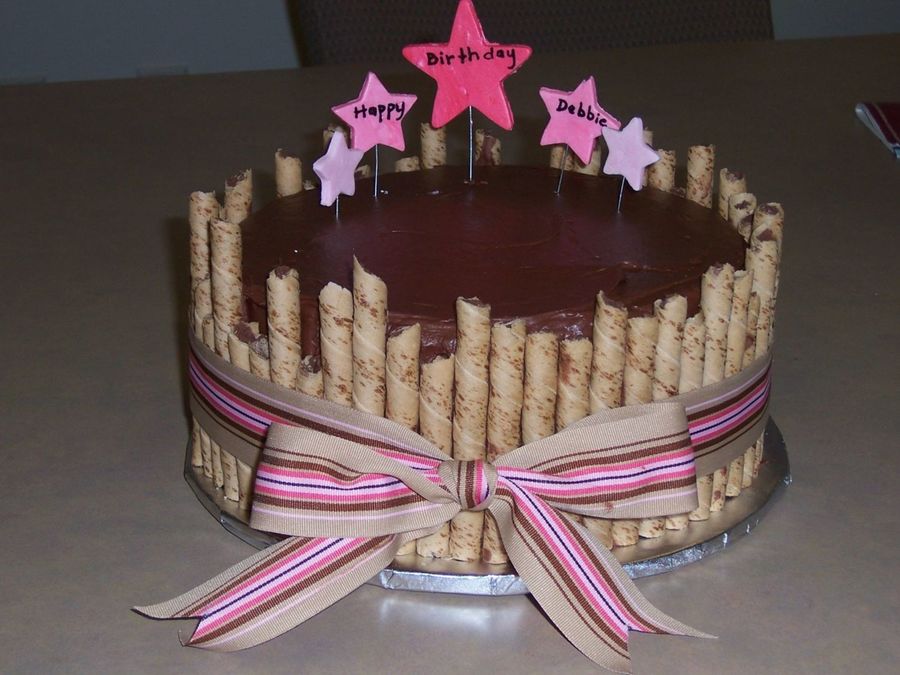 Chocolate Cake With Pirouettes - CakeCentral.com