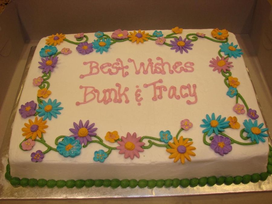 Bridal Shower Sheet Cake - CakeCentral.com