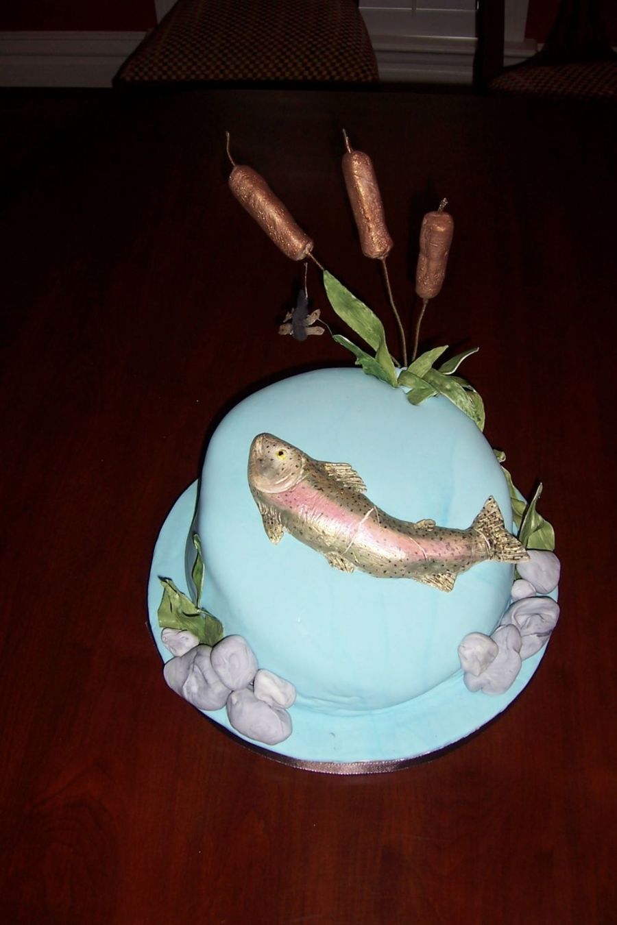 Trout Fishing Birthday Cake - CakeCentral.com