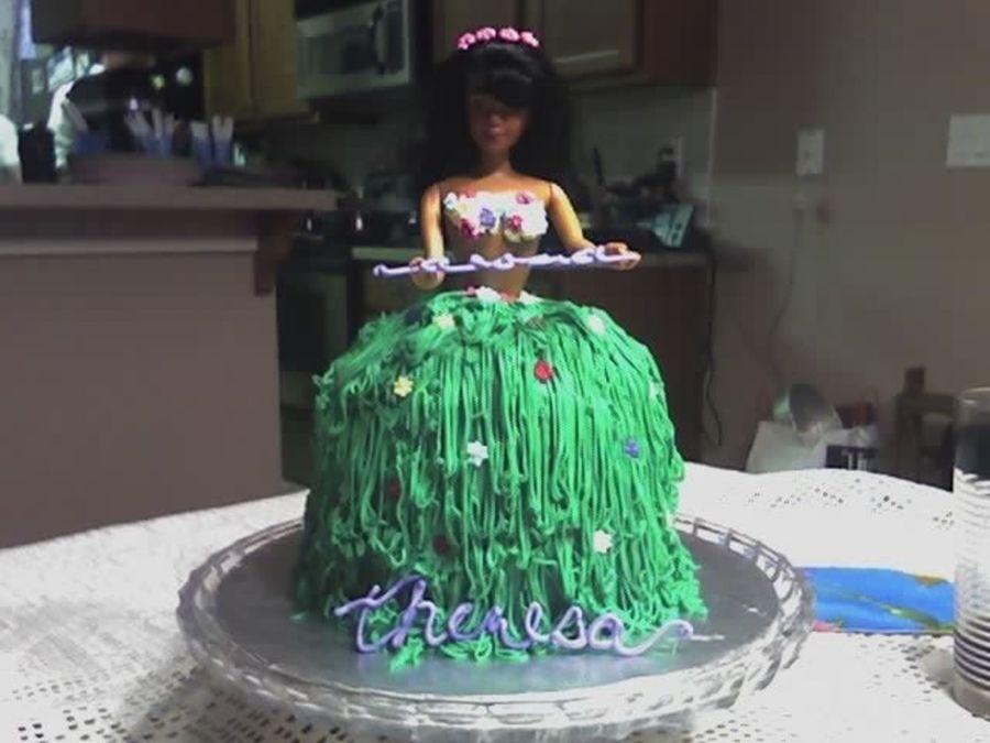 Hula Girl Cake - My First Doll Cake - CakeCentral.com