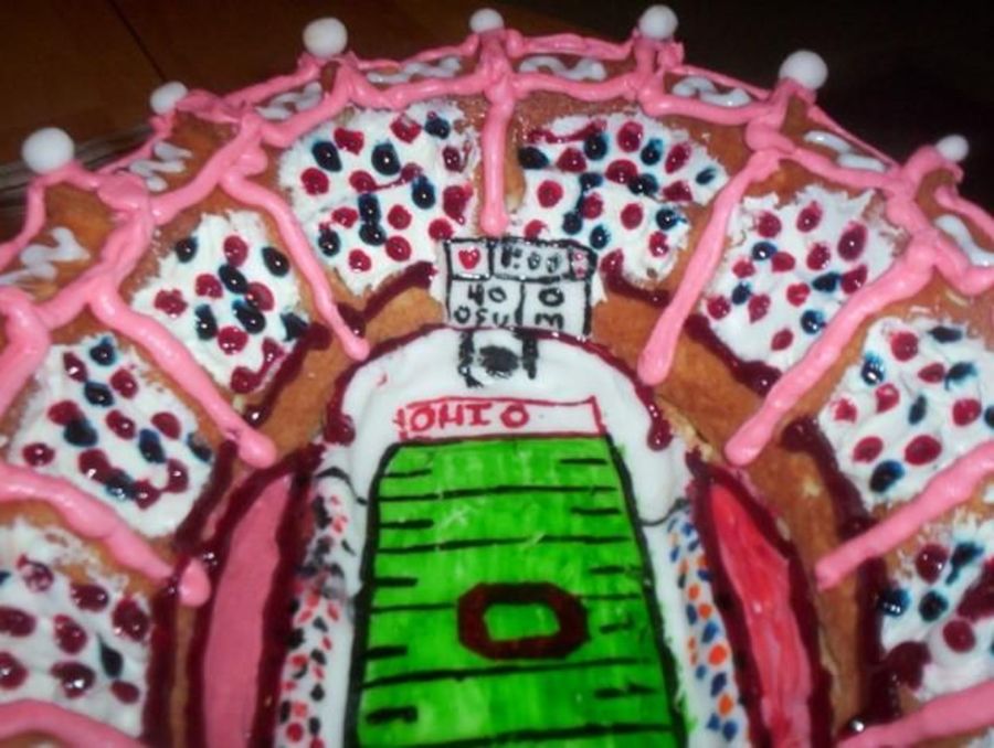 Osu Horseshoe Stadium Cake - CakeCentral.com