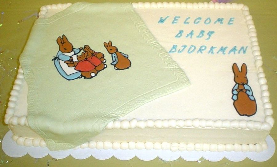 Peter Rabbit Shower Cake - CakeCentral.com