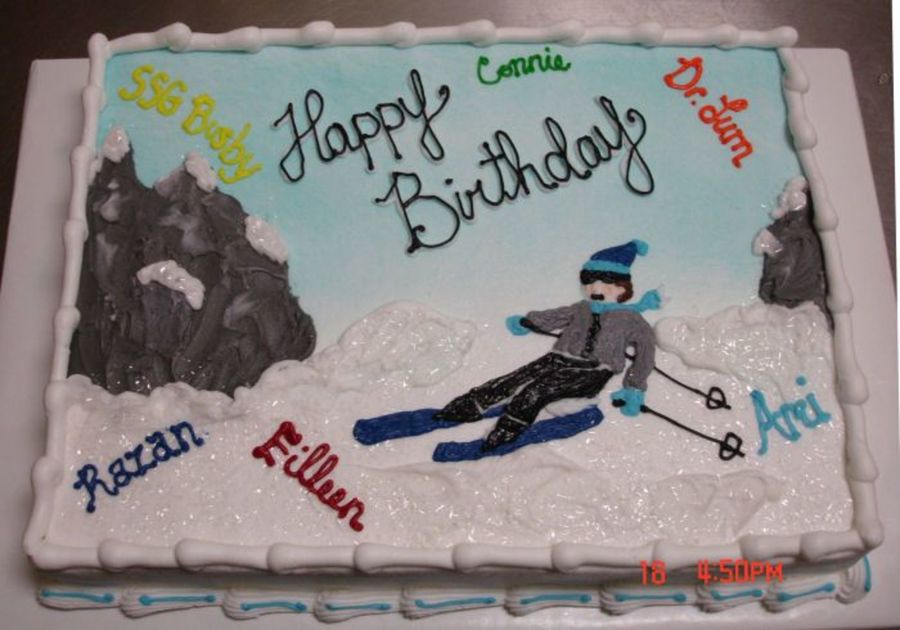 Winter/ski Theme Birthday - CakeCentral.com