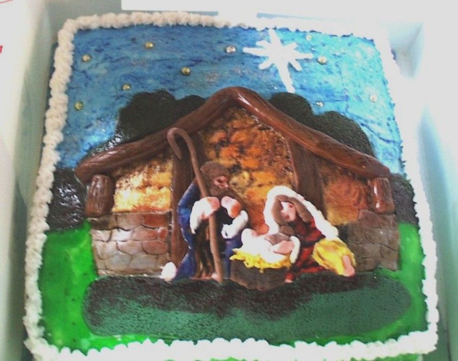 Nativity Scene Cake. - CakeCentral.com