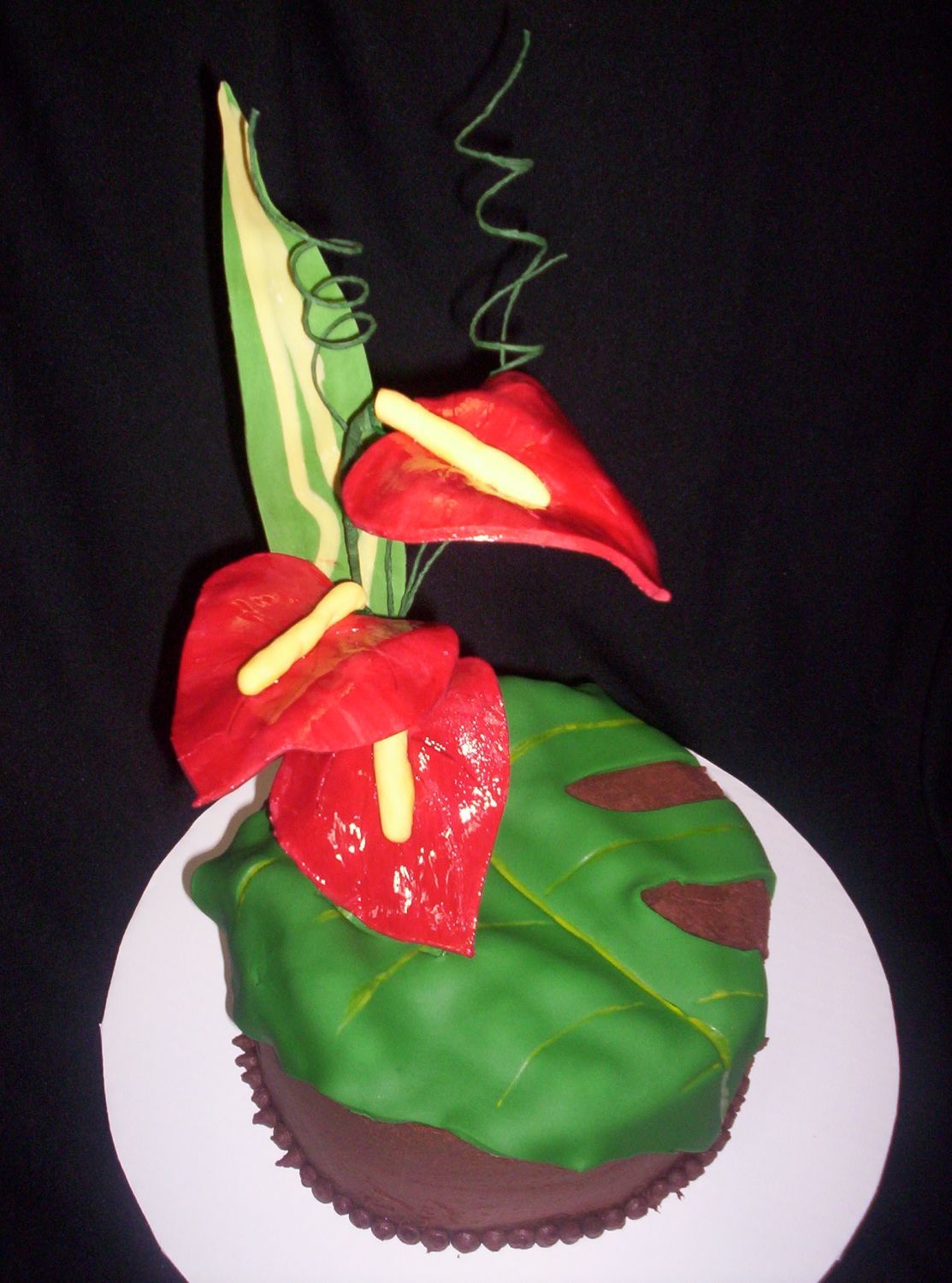Anthurium And Split-Leaf Philodendron - CakeCentral.com