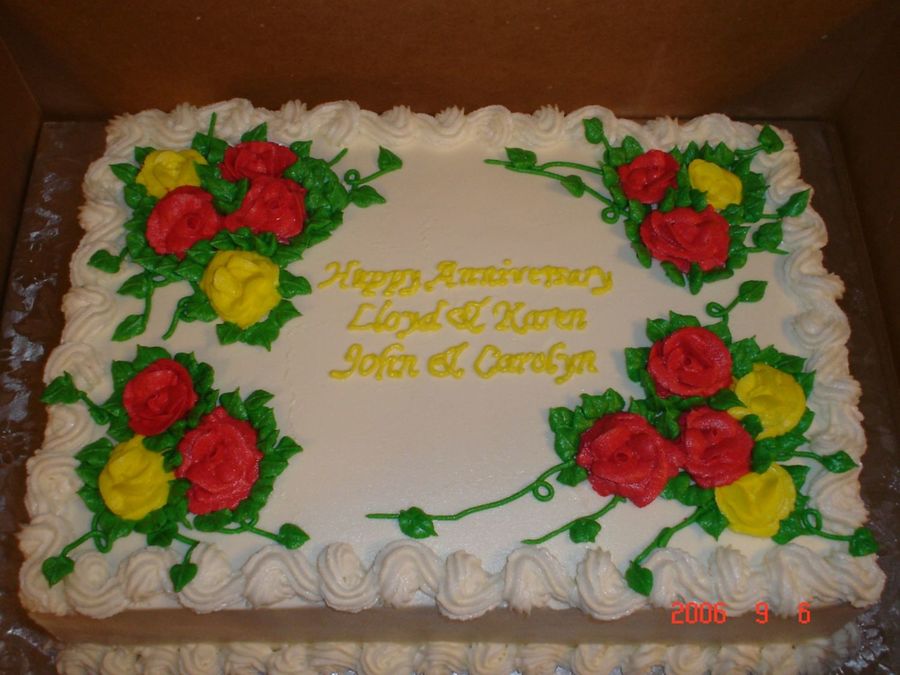 Simple Anniversary Cake - CakeCentral.com