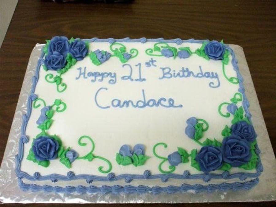 Roses Birthday Sheet Cake - CakeCentral.com