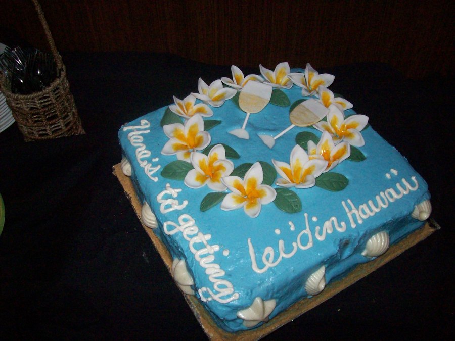 Plumeria Lei Cake - CakeCentral.com