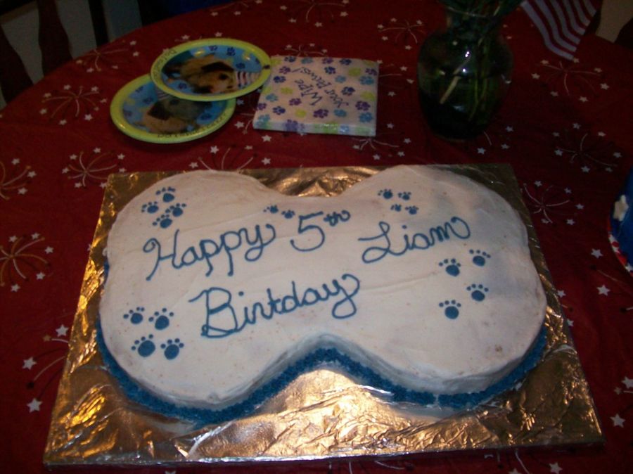 Dog Bone Birthday Cake - CakeCentral.com