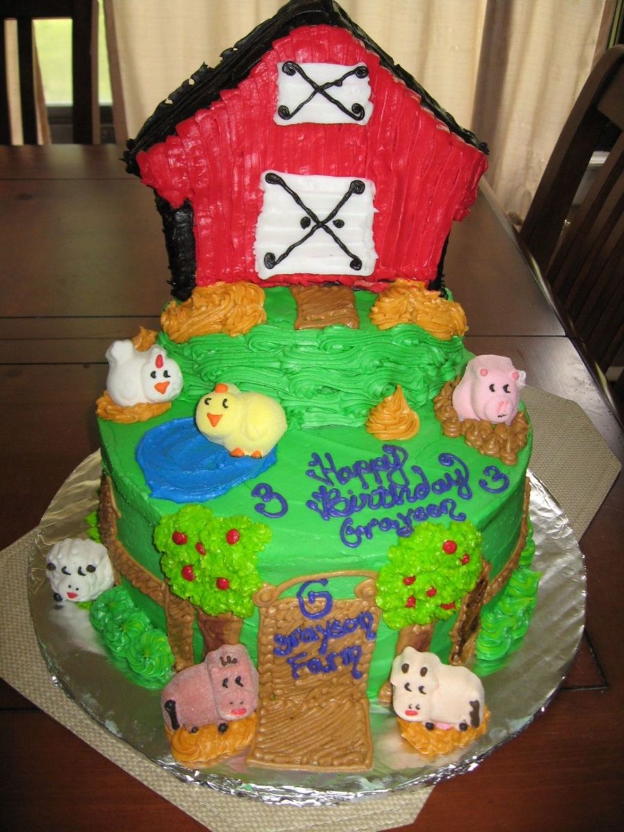 Farmhouse Birthday Cake - CakeCentral.com