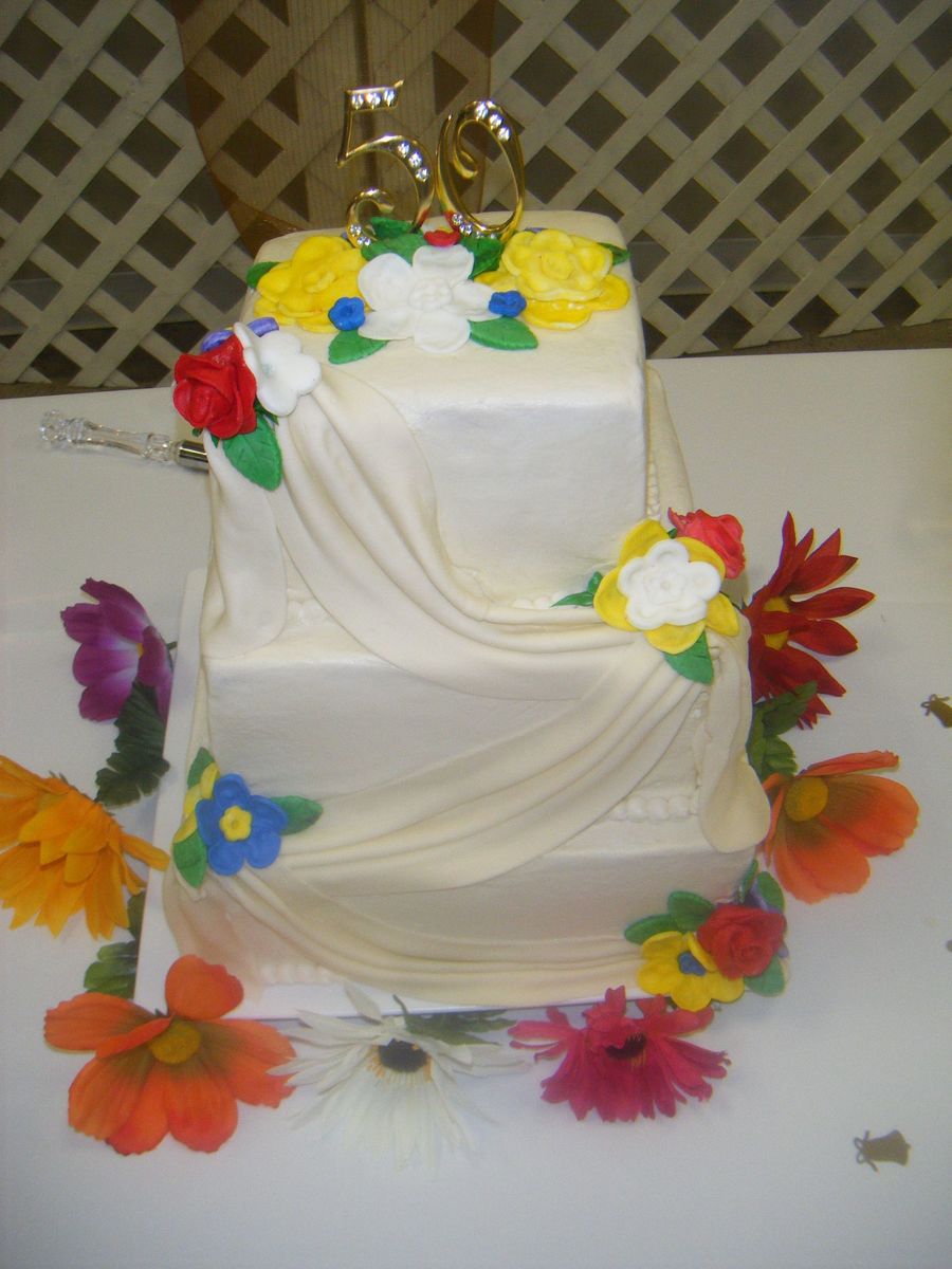 50Th Ann. Cake - CakeCentral.com