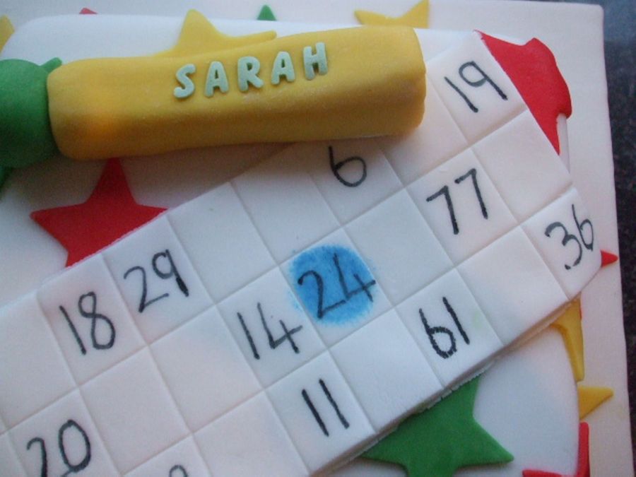 Sarahs Bingo Cake - CakeCentral.com