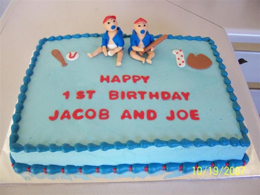 Baseball Themed 1St Birthday - CakeCentral.com